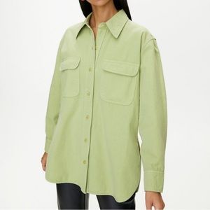 Aritzia | Tops | Aritzia Wilfred Free Nova Buttonup Shacket Pistachio ...